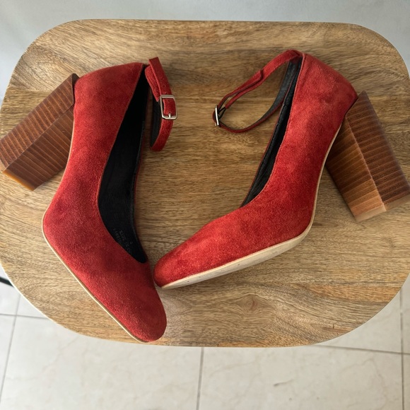 Jeffrey Campbell | Shoes | Jeffrey Campbell Rust Ankle Strap Block Heel ...